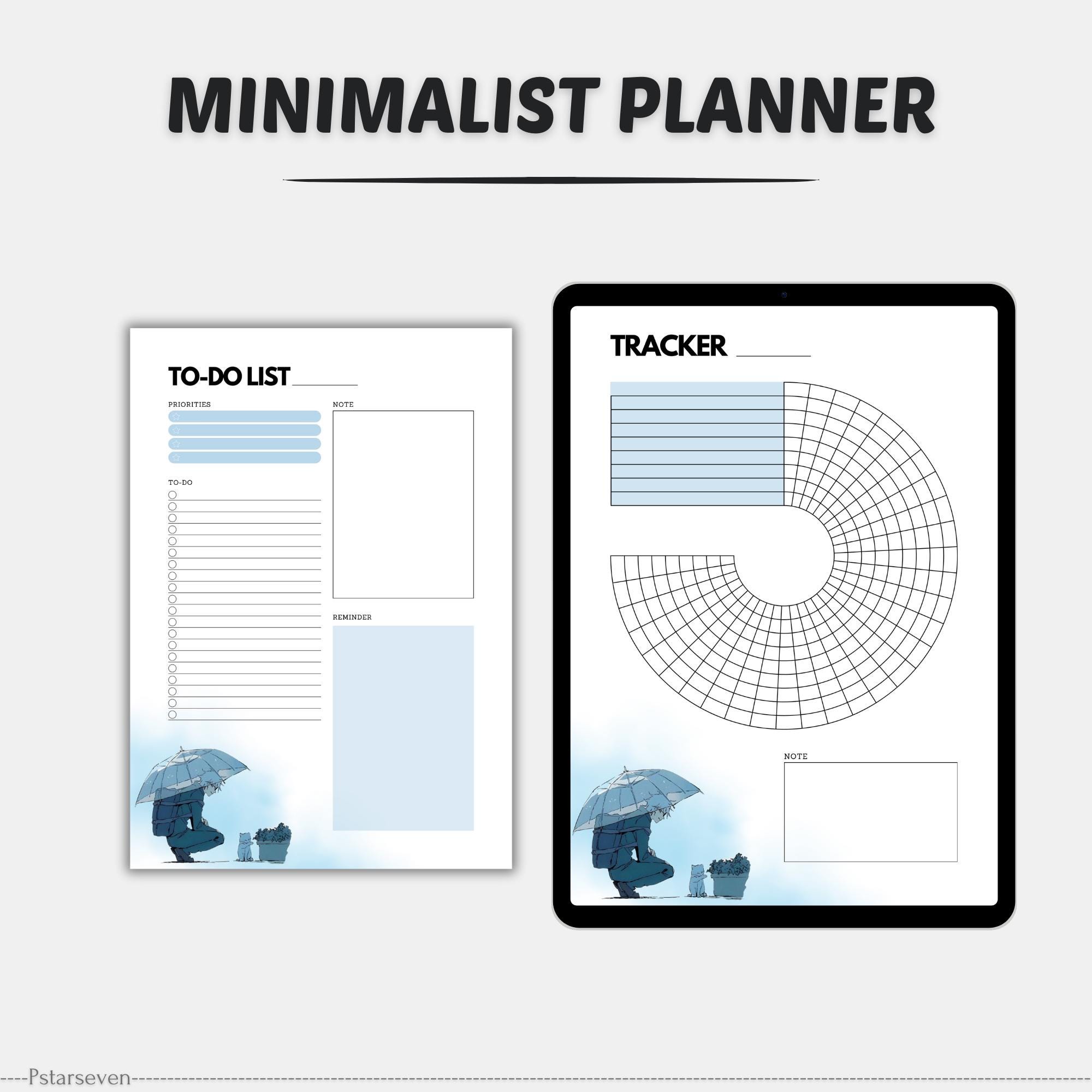 Satoru Gojo Themed Planner, Minimalist Jujutsu Kaisen Planner ...