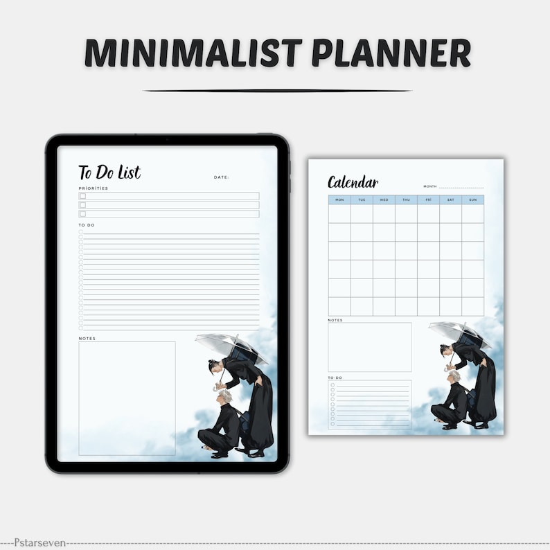 Jujutsu Kaisen Themed Planner, Gojo & Geto, Minimalist Planner ...