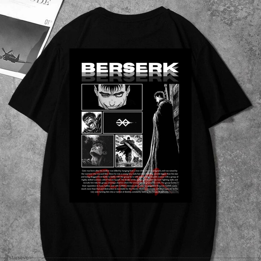 Berserk Anime Gym Shirt Design: Motivational Workout Art (PNG-PDF-JPG ...