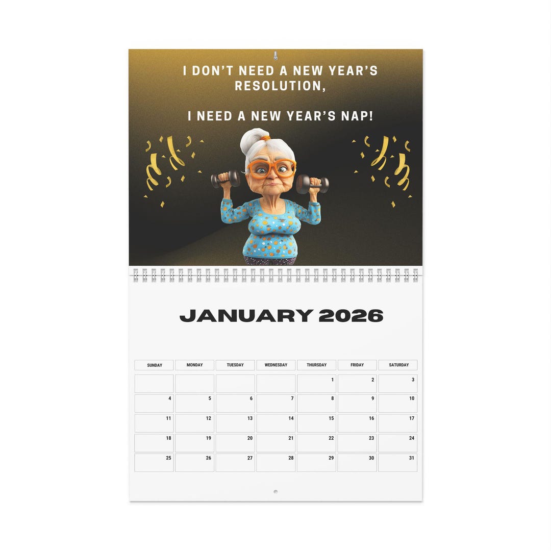 Funny Wall Calendar, Funny Old Ladies, Gag Gifts, Humor Calendar Gift ...