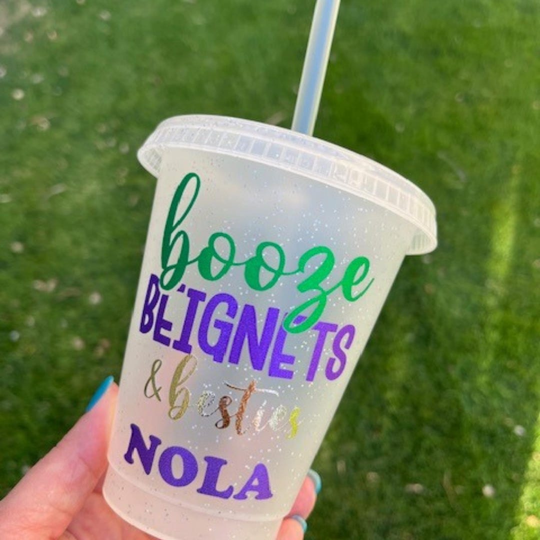 New Orleans Bachelorette Party Cups, NOLA Tumbler, Booze Beignets ...