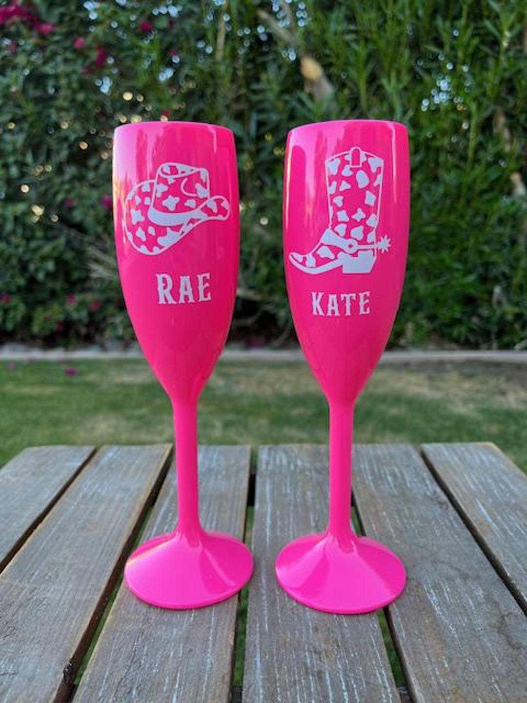 Personalized Name Champagne Flute, Cowgirl Bachelorette Favors ...