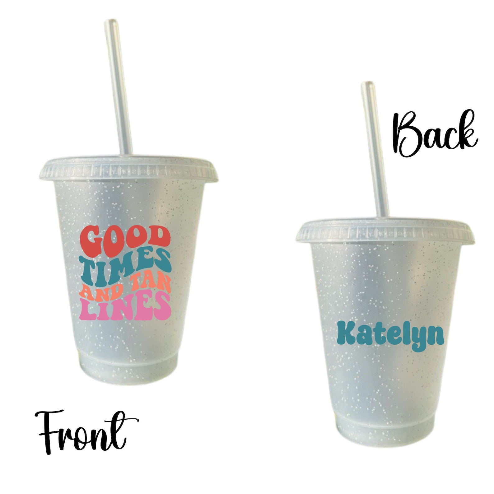 Personalized Plastic Cup With Lid and Straw, 16 Oz. Custom Cup ...