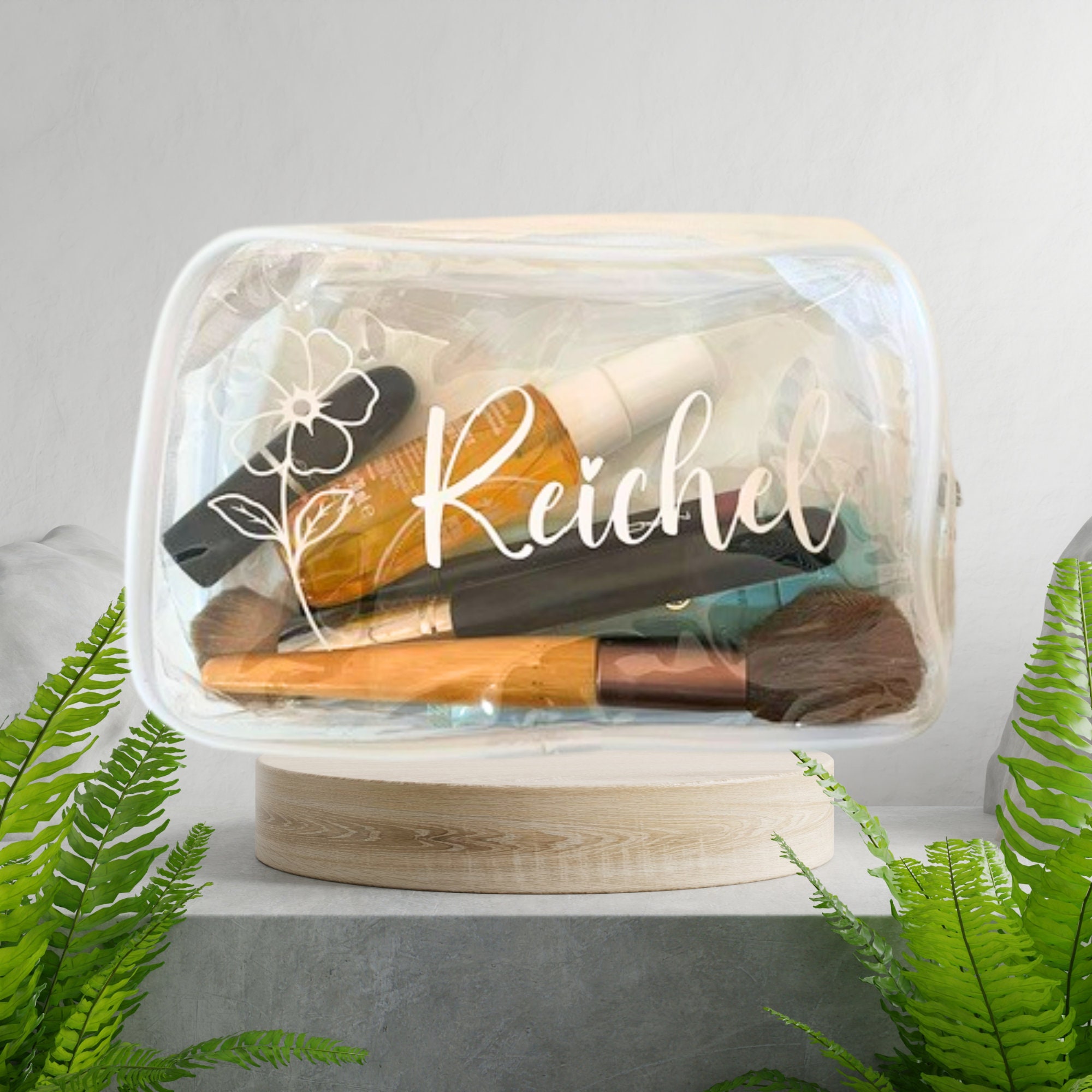 Personalized Makeup Bag, Clear Cosmetic Bag, Bridesmaid Gift ...