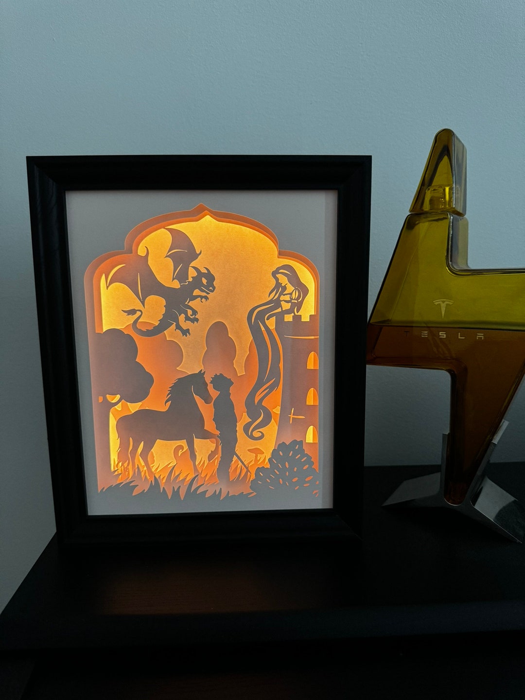 Rapunzel Fairytale Decor- Light / Shadow Box Paper Cut LIMITED EDITIO ...