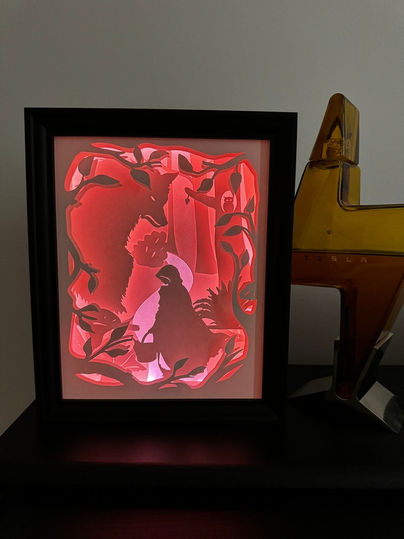 Little Red Riding Hood Light / Shadow Box Paper Cut LIMITED EDITIO - Etsy