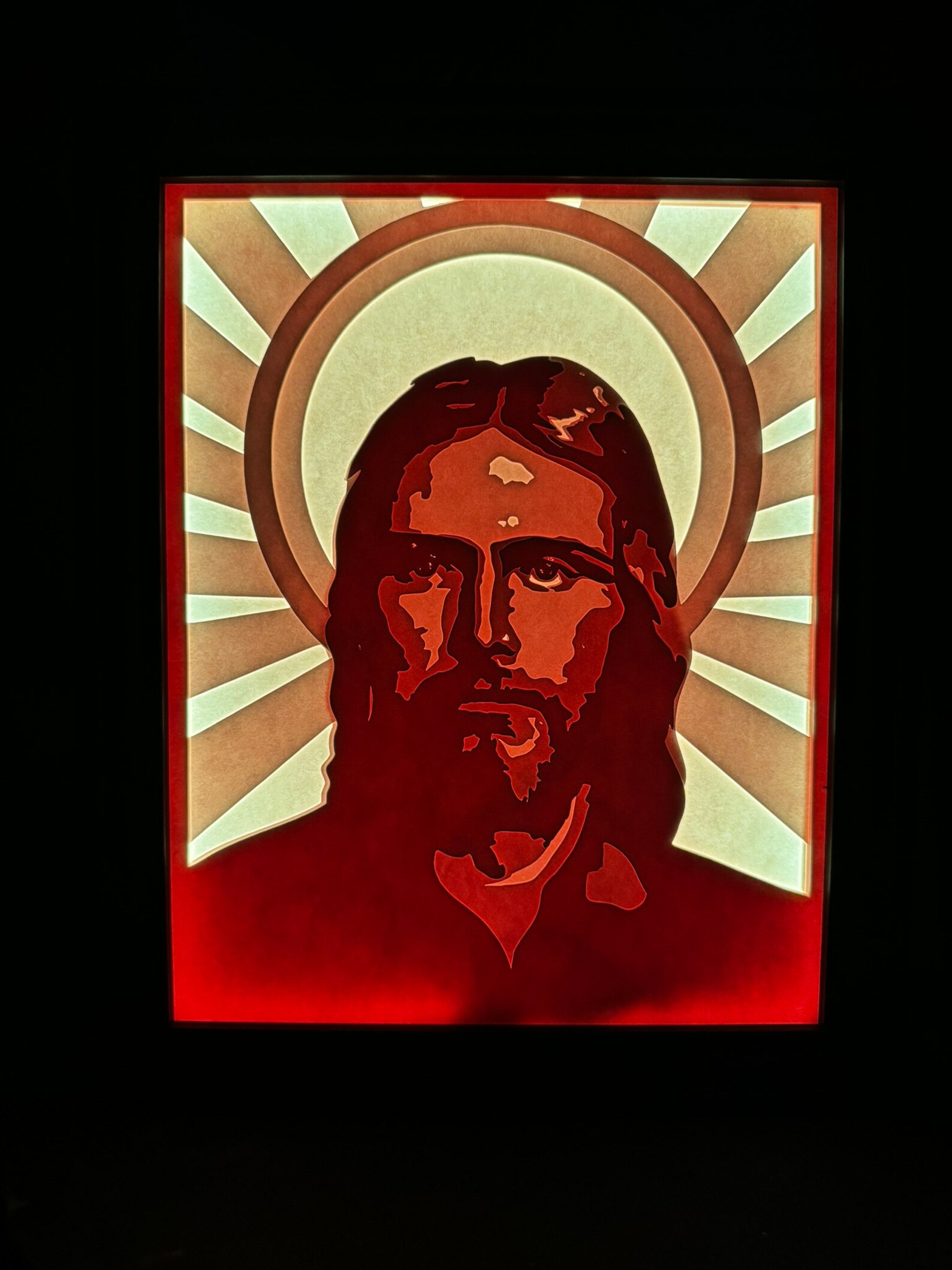 God Jesus Christ Protrait - Light / Shadow Box Paper Cut LIMITED EDITIO ...