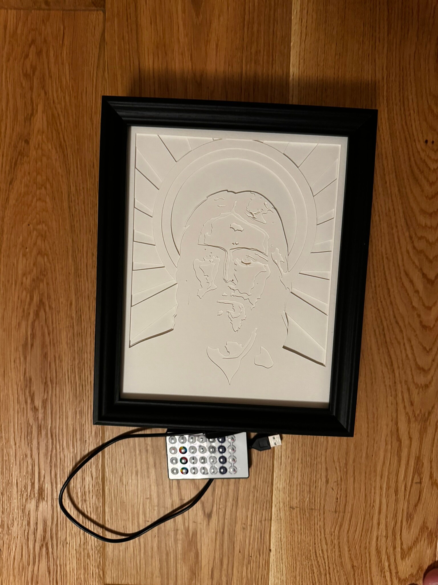 God Jesus Christ Protrait - Light / Shadow Box Paper Cut LIMITED EDITIO ...