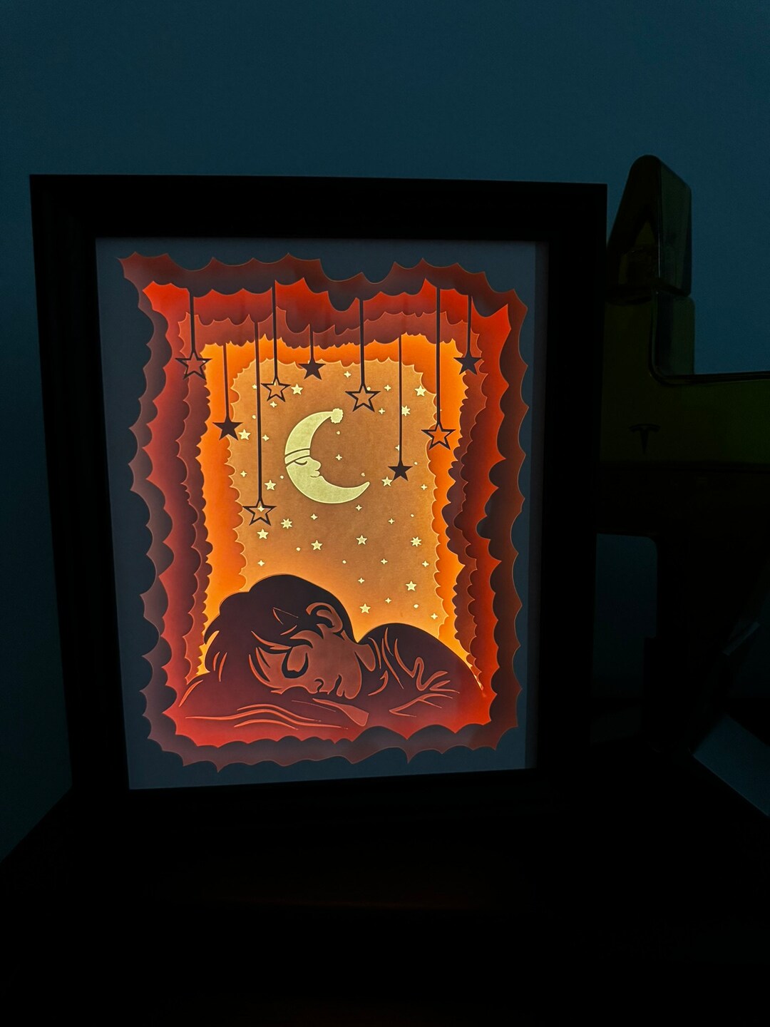 Sleeping Boy - Light / Shadow Box Paper Cut LIMITED EDITIO - Etsy
