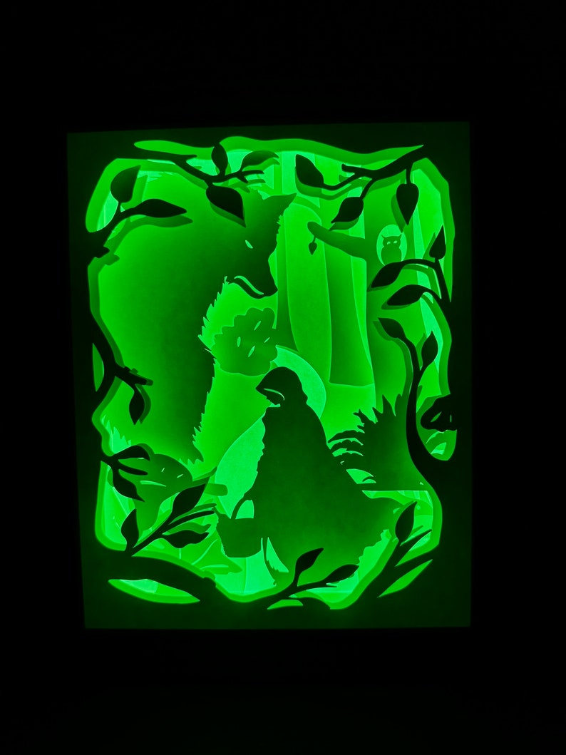 Little Red Riding Hood Light / Shadow Box Paper Cut LIMITED EDITIO - Etsy