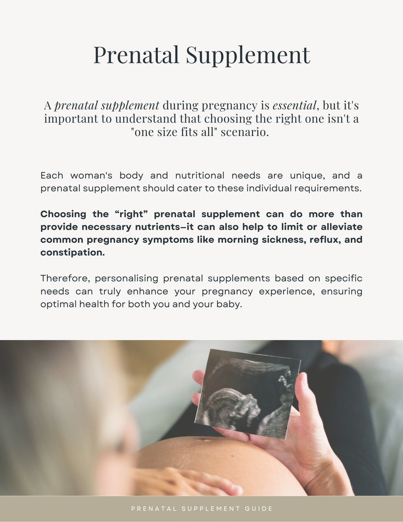 Prenatal Supplement Guide - Etsy