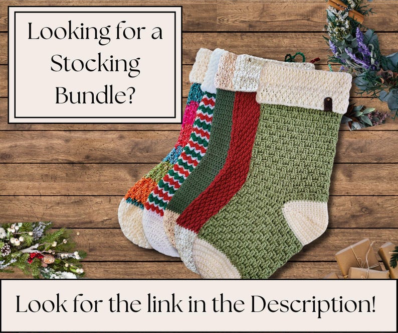 Easy Classic Christmas Stocking Crochet Pattern, Striped, Classy ...