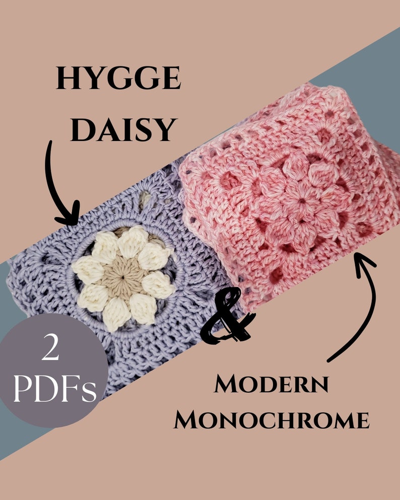 Daisy Granny Square Crochet Pattern Easy Crochet Pattern For Beginners