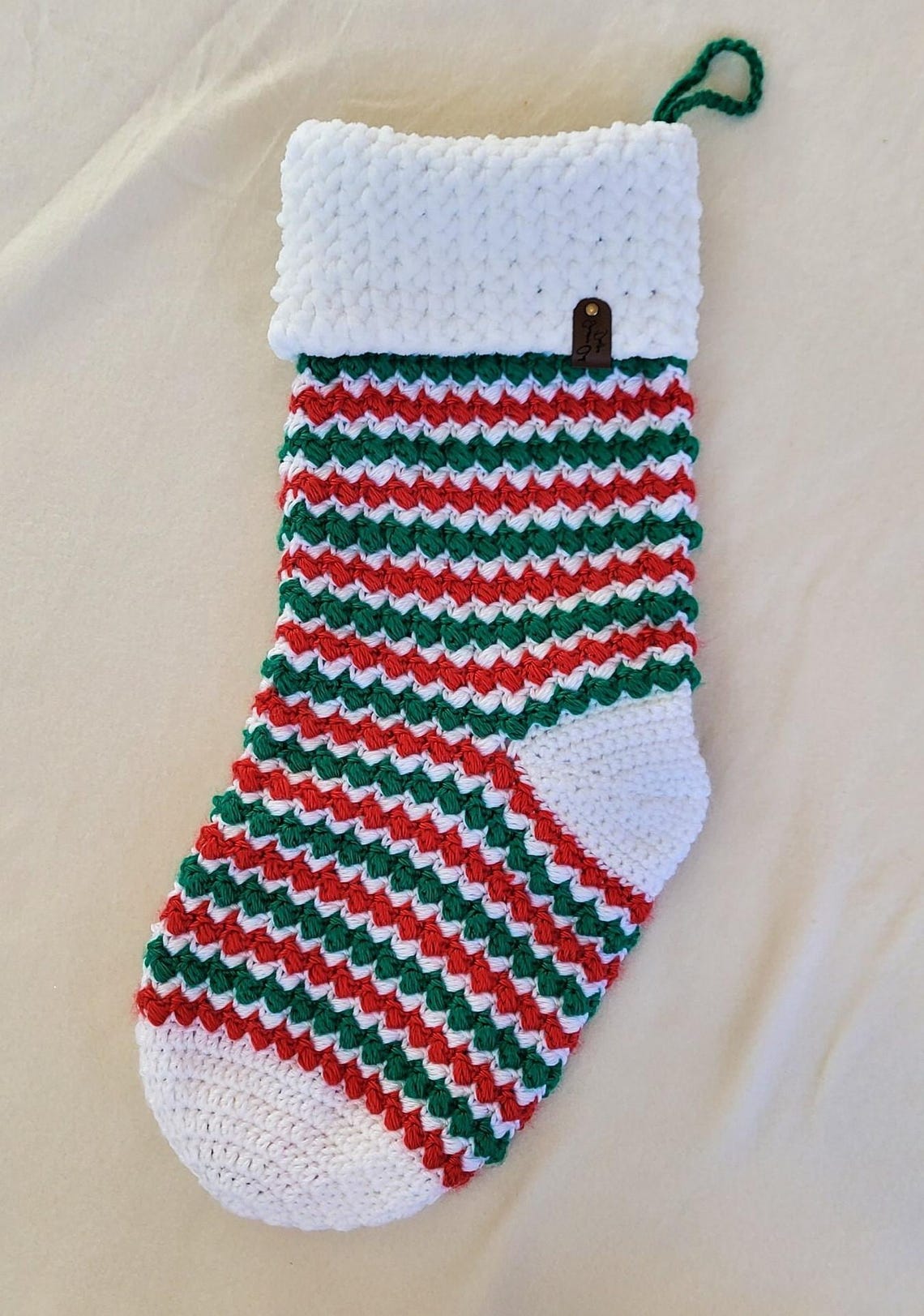 Easy Classic Christmas Stocking Crochet Pattern, Striped, Classy ...