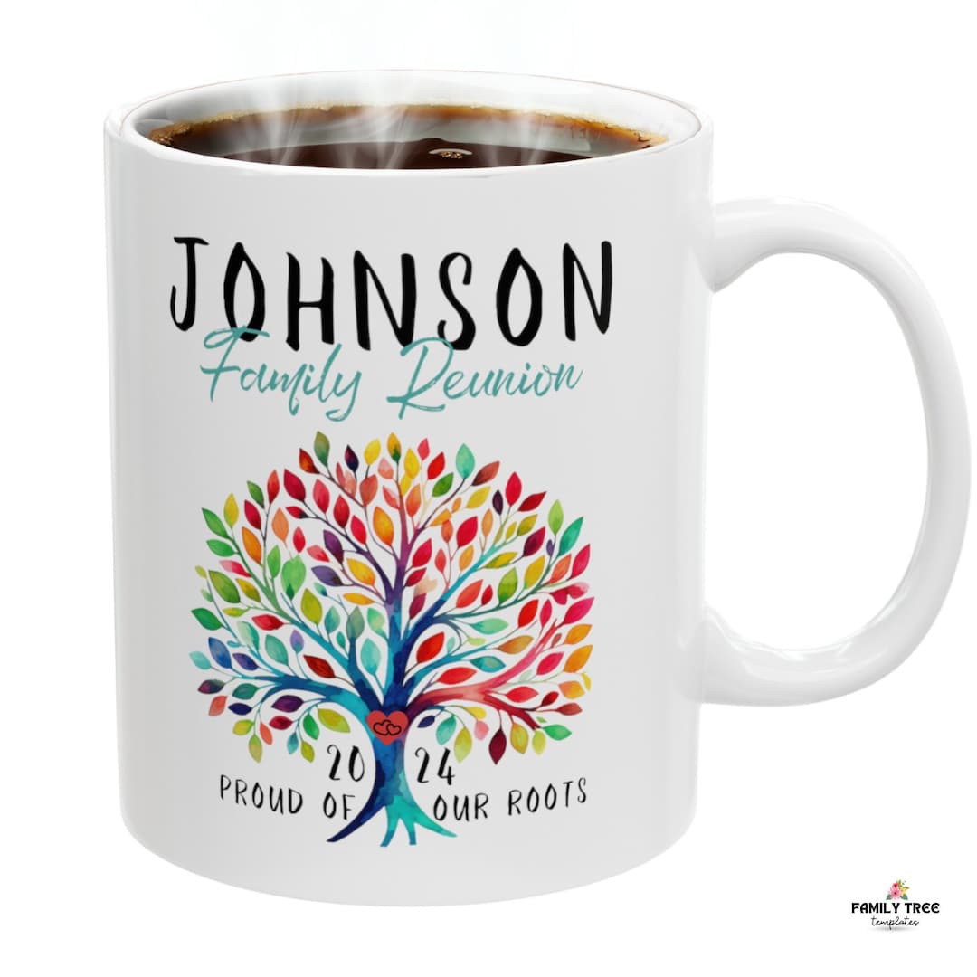 Custom Family Name Mug Family Reunion Cup Favors Personalized Name Mug ...