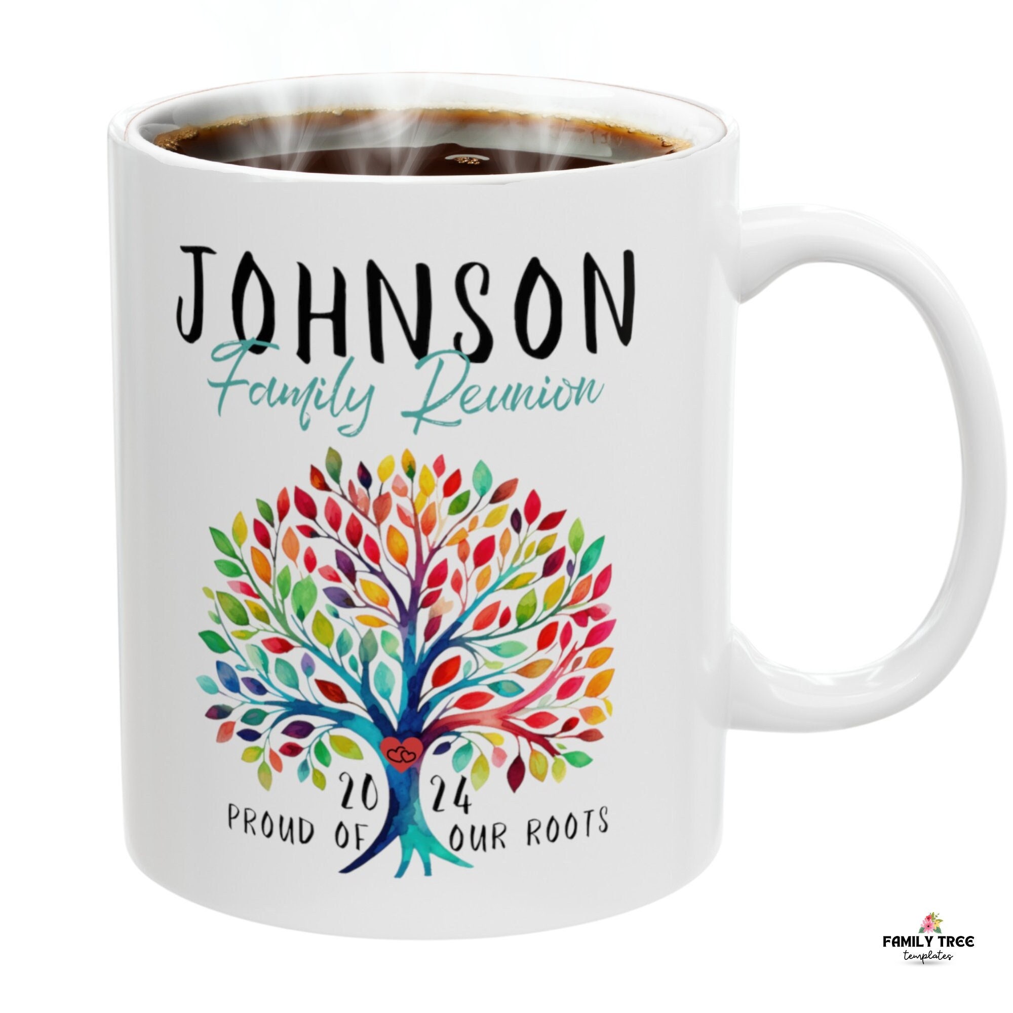 Custom Family Name Mug Family Reunion Cup Favors Personalized Name Mug ...