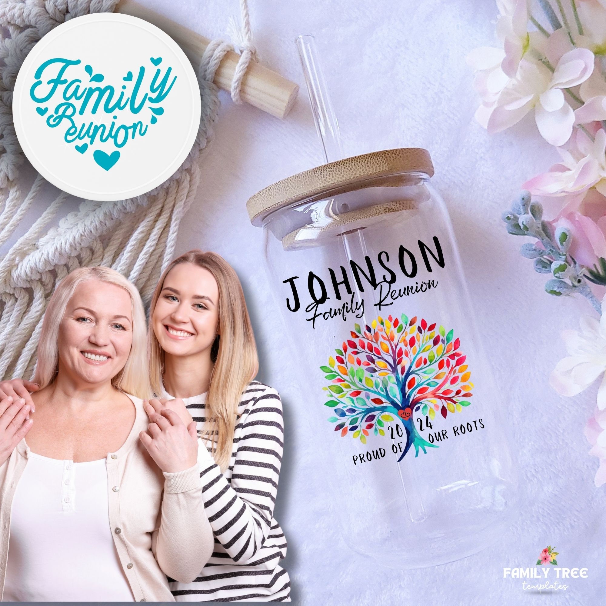 Personalized Sipper Glass for Family Reunion Favors Historian Gift 16oz ...