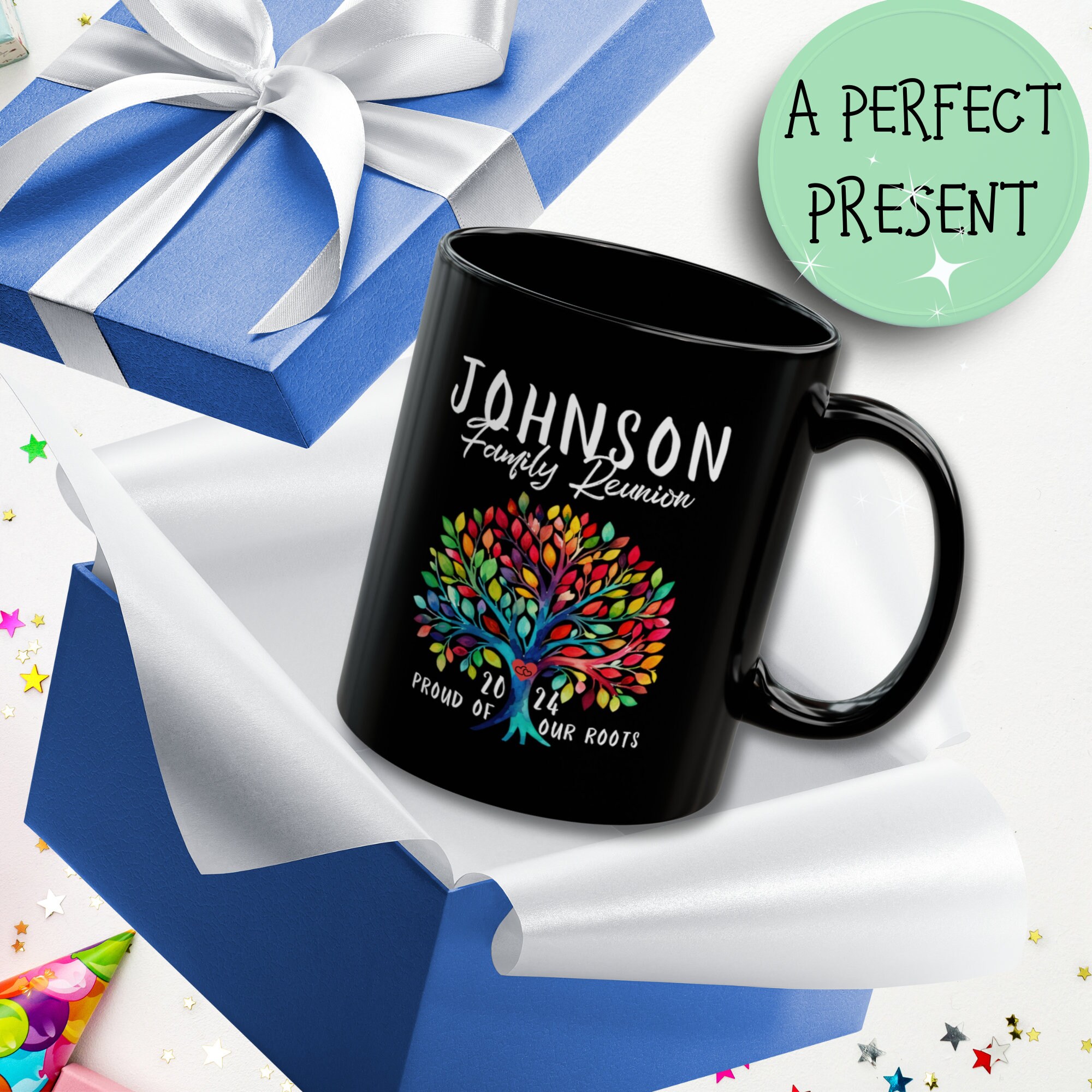 Custom Family Name Mug Family Reunion Cup Favors Personalized Name Mug ...