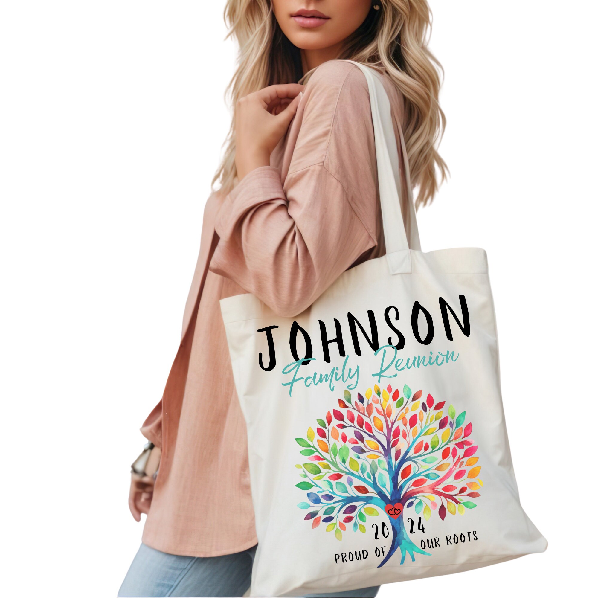 Custom Family Reunion Gift Bag Large Sack Family Tree Gift Personalized ...