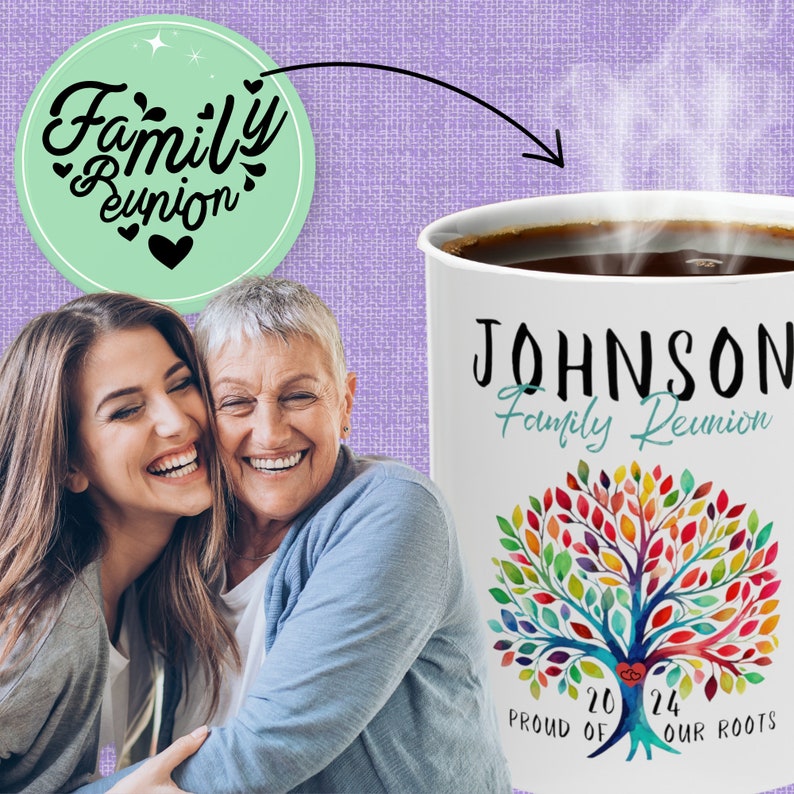 Custom Family Name Mug Family Reunion Cup Favors Personalized Name Mug ...