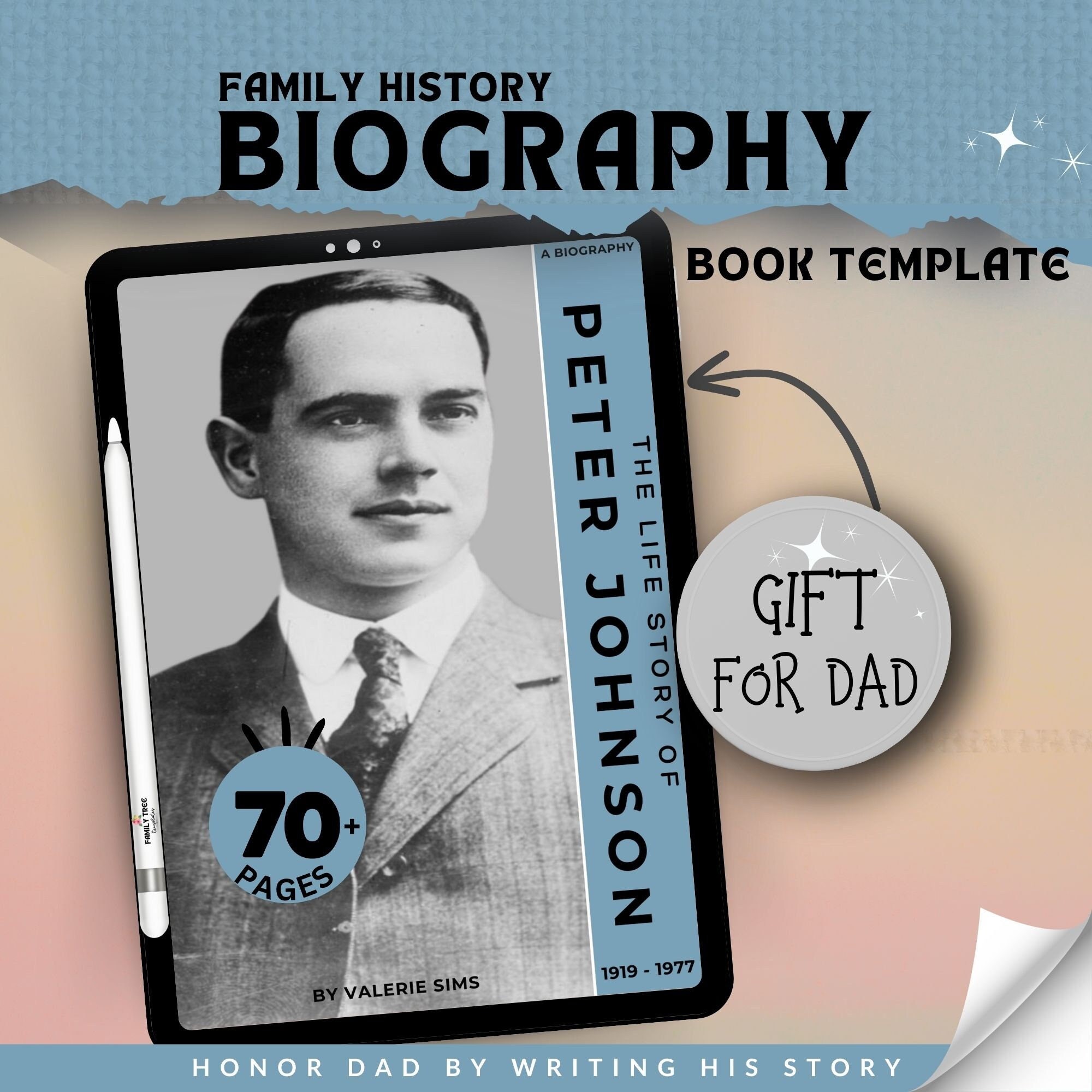 Family History Book Template, Ancestry Biography, Genealogy Workbook ...