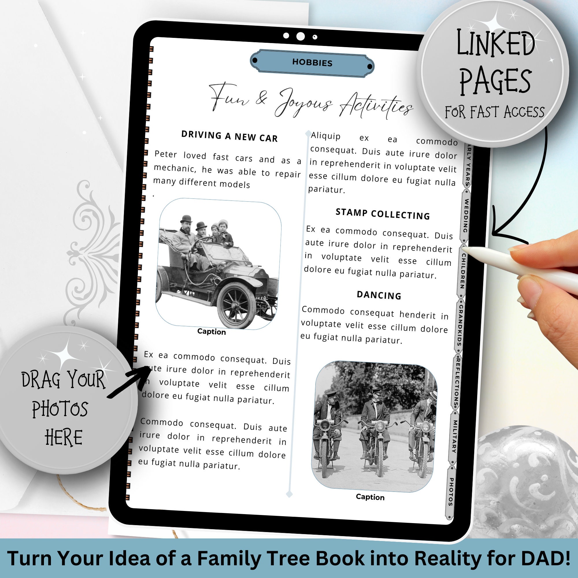 Family History Book Template, Ancestry Biography, Genealogy Workbook ...