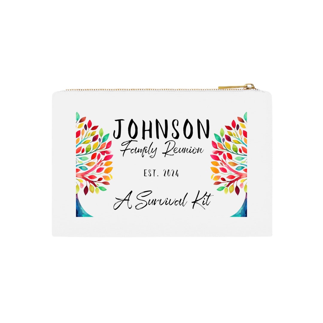 Custom Cosmetic Case Family Name Reunion Survival Kit and Makeup Bag ...