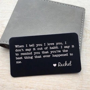 Personalized Wallet Card, Custom Wallet Card, Wallet Card Insert ...