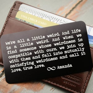 Personalized Wallet Card, Custom Wallet Card, Wallet Card Insert ...