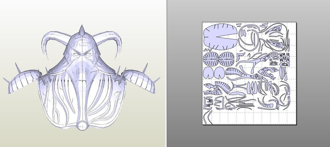 Wrestler Mask Template for Pepakura - Etsy