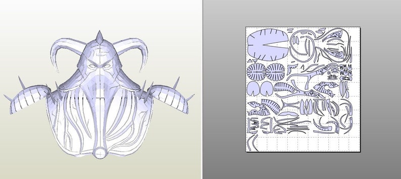 Wrestler Mask Template for Pepakura - Etsy