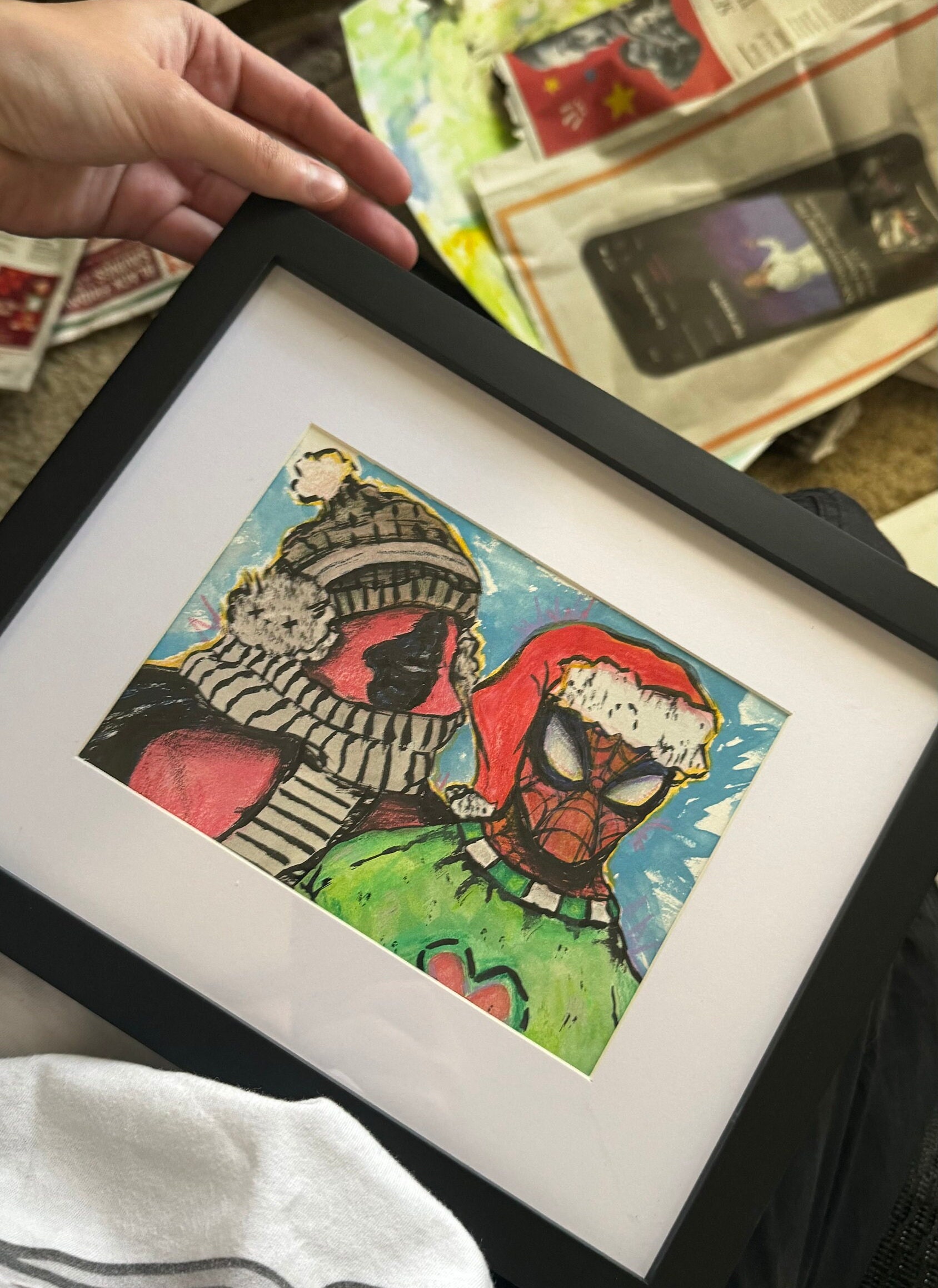 Spideypool Bromance Fanart ( Frame ) Deadpool + Spiderman Happy New Year - Etsy