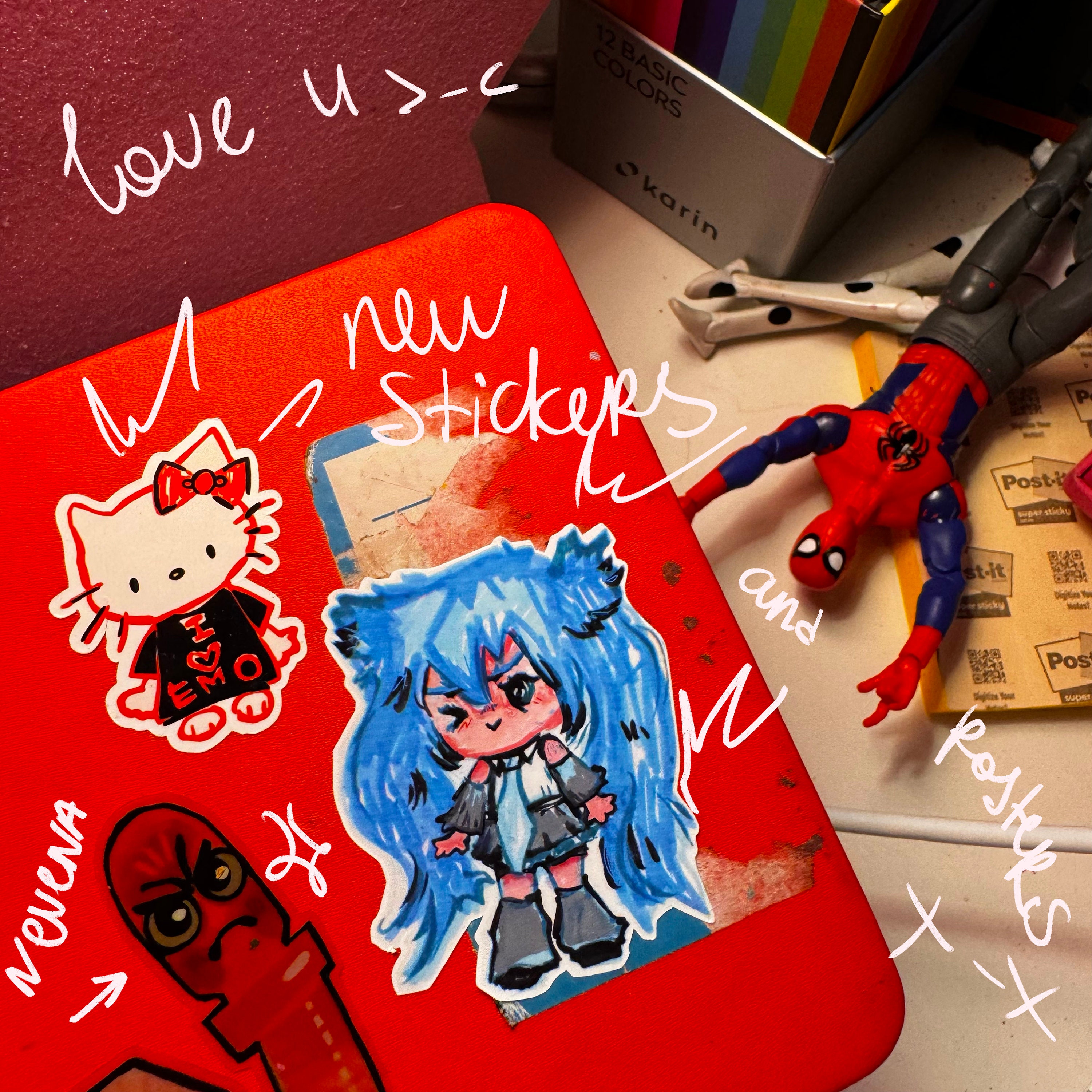 HATSUNE MIKU X Vocaloid Merch Silly Colorfull Sketchy Sticker From ...