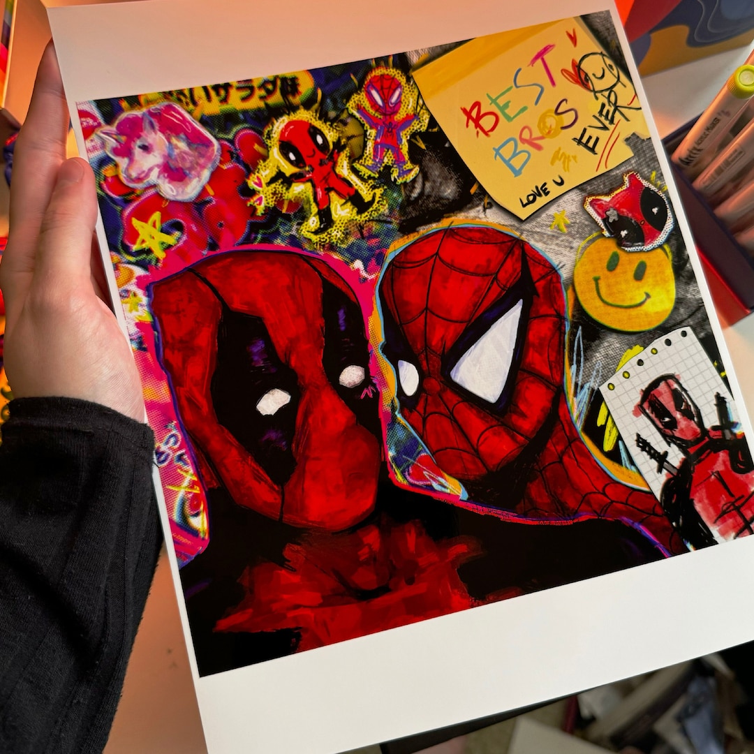 BROMANCE Spideypool X Spider-man and Deadpool Colorful Print Lol Pride Month Vibes - Etsy