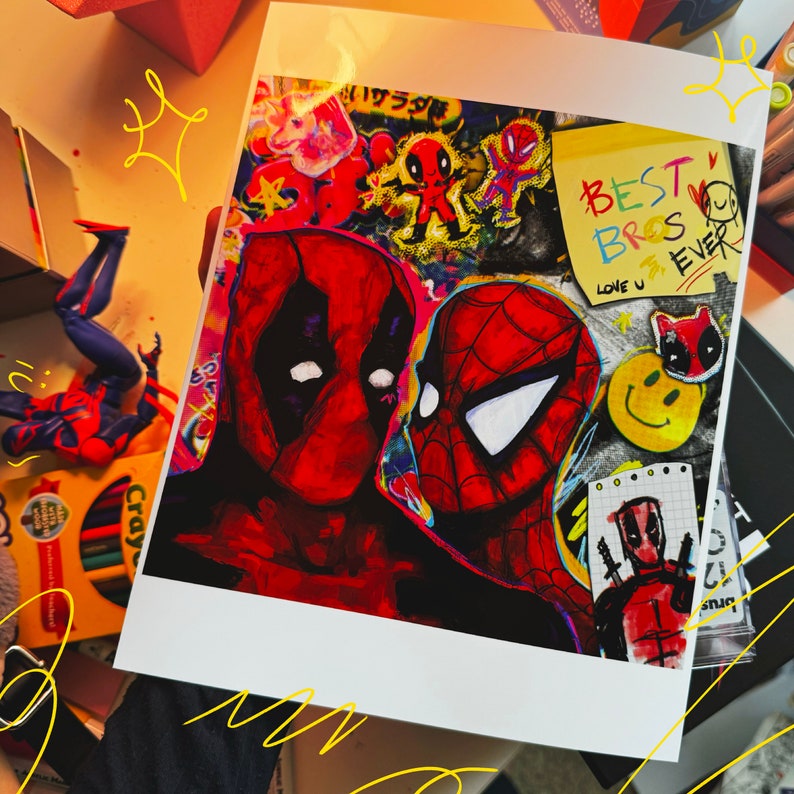 BROMANCE Spideypool X Spider-man and Deadpool Colorful Print Lol Pride Month Vibes - Etsy