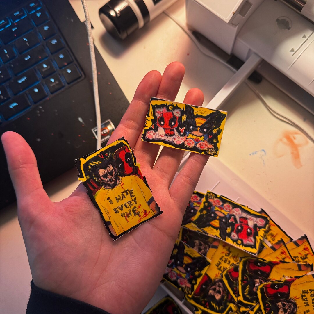 Wolverine X Deadpool Hello Kitty Mood Stickers From Sketchbook Love ...