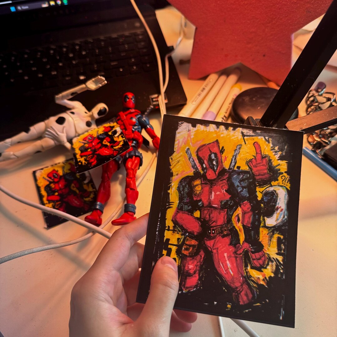 Deadpool & Spot Art Print: Colorful Spiderverse - Etsy