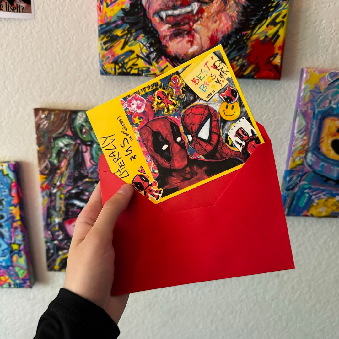 Small PRINT Spideypool Best Bro Ever X Silly Colorful Vibesss X LETTERS - Etsy