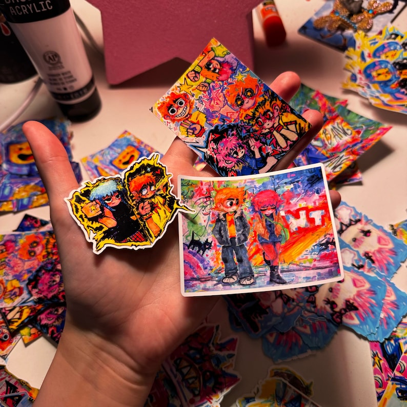 Scott Pilgrim Vs Ramona Flowers Sticker Pack: Fan Art - Etsy