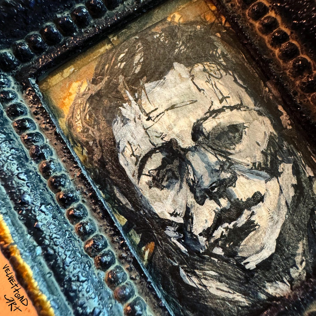 Michael Myers Small Vintage Frame. Halloween Dark Art Decor for Your ...