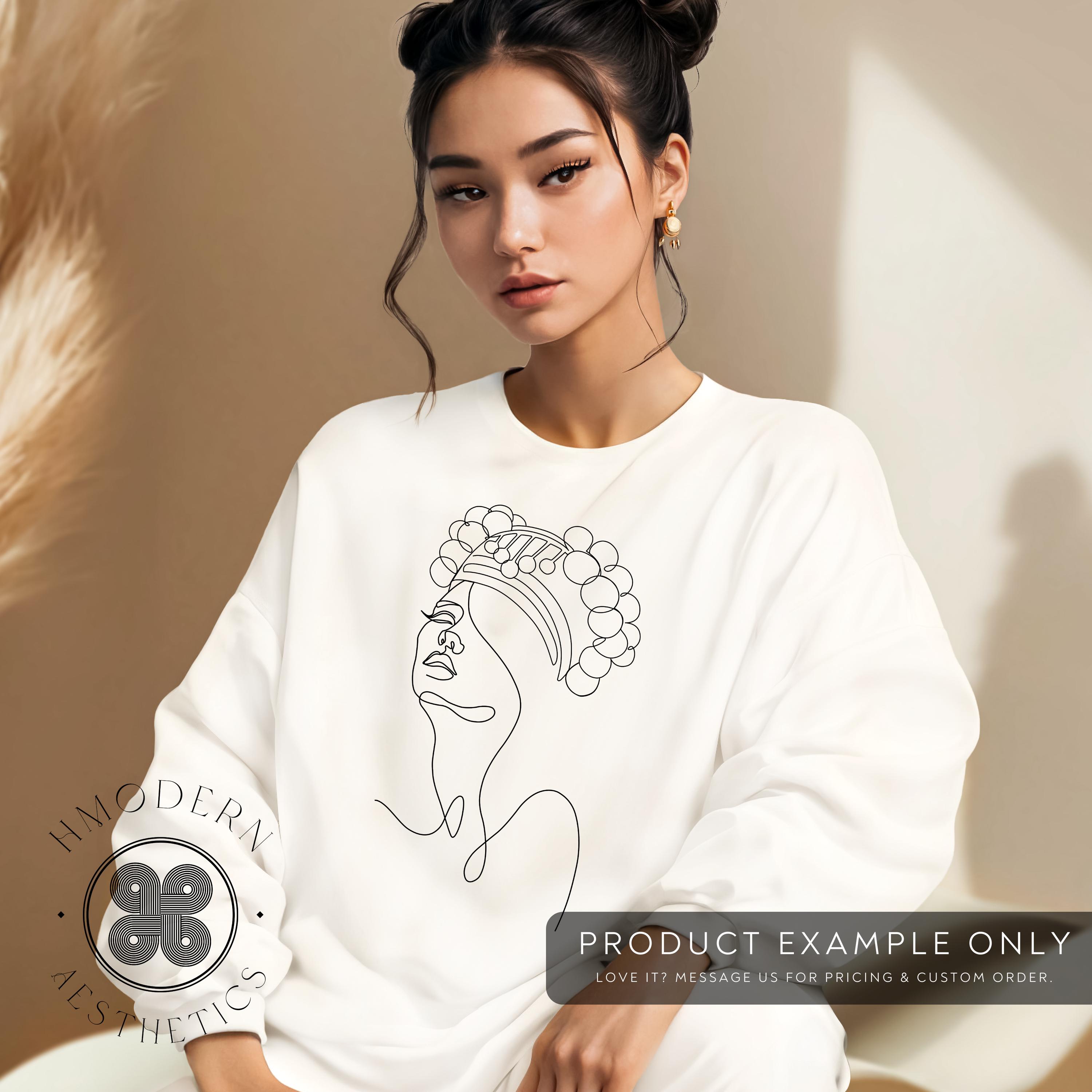 Modern Hmong Minimal Continuous Line Art | Woman Girl Model ...