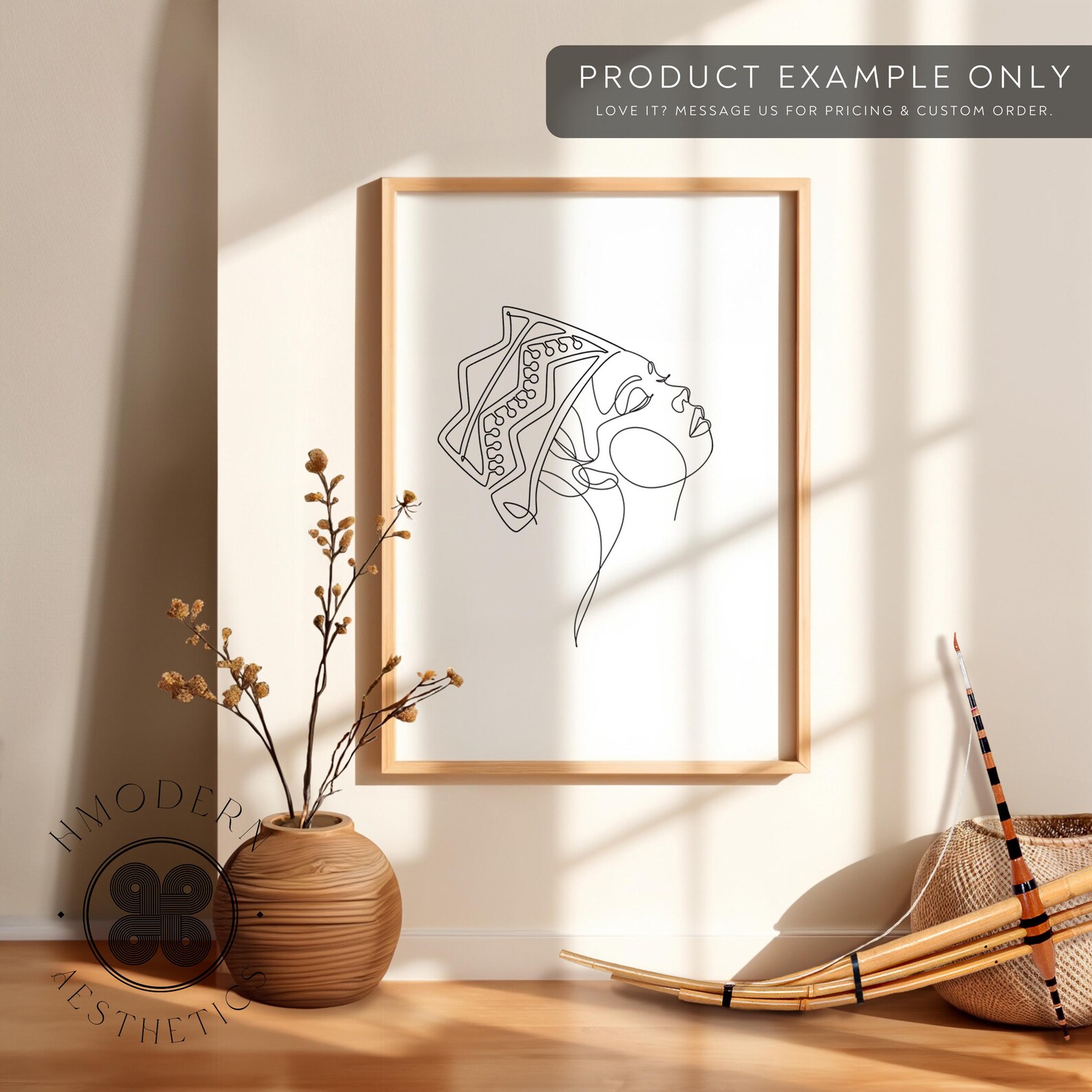 Modern Hmong Minimal Continuous Line Art | Woman Girl Side Portrait ...