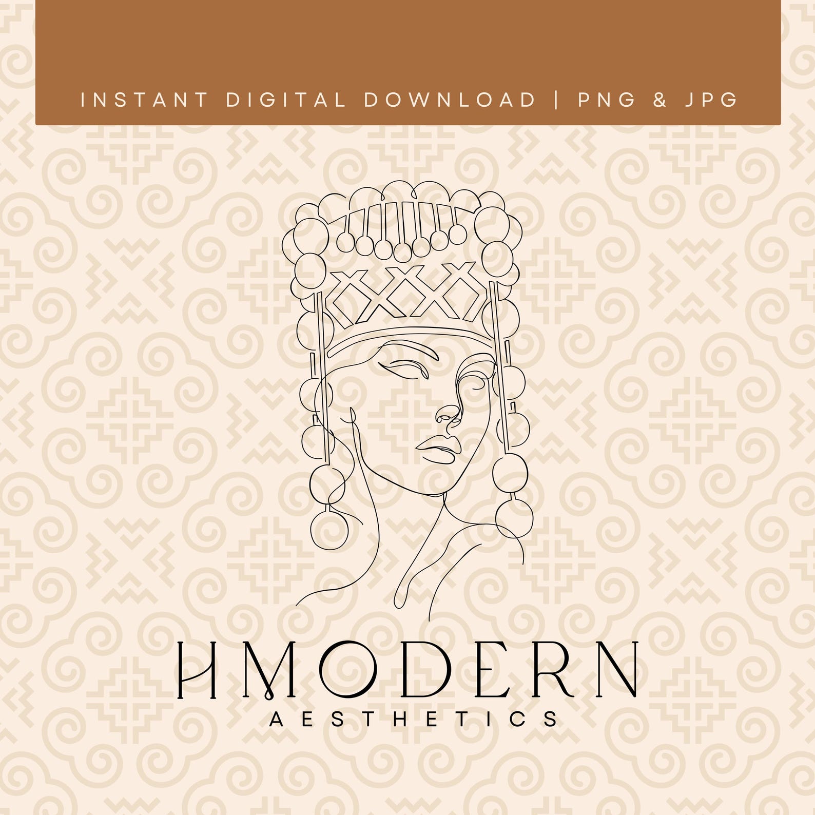 Modern Hmong Minimal Continuous Line Art | Pretty Woman Girl ...