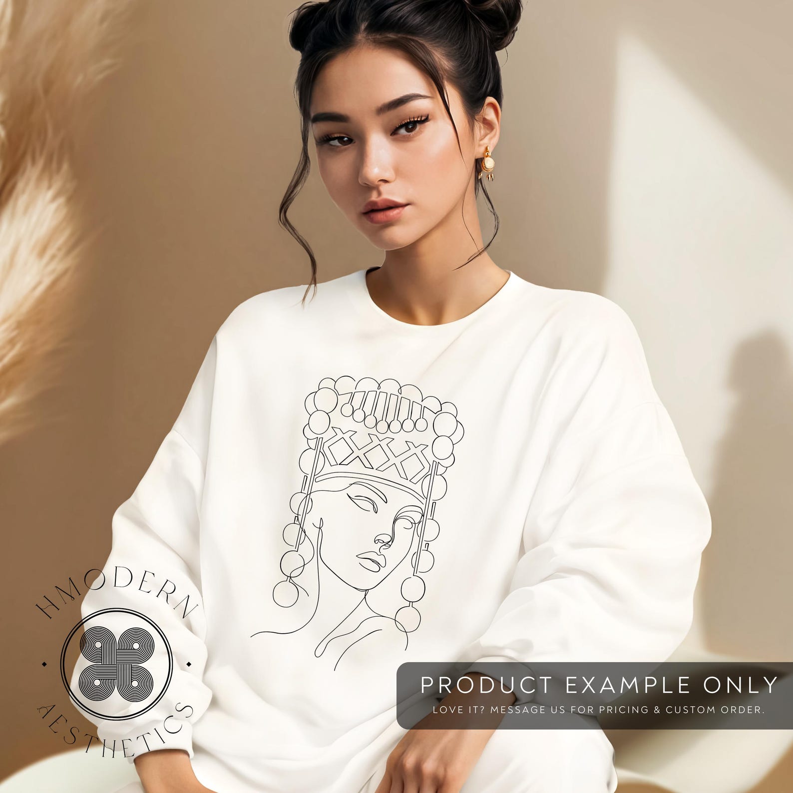 Modern Hmong Minimal Continuous Line Art | Pretty Woman Girl ...