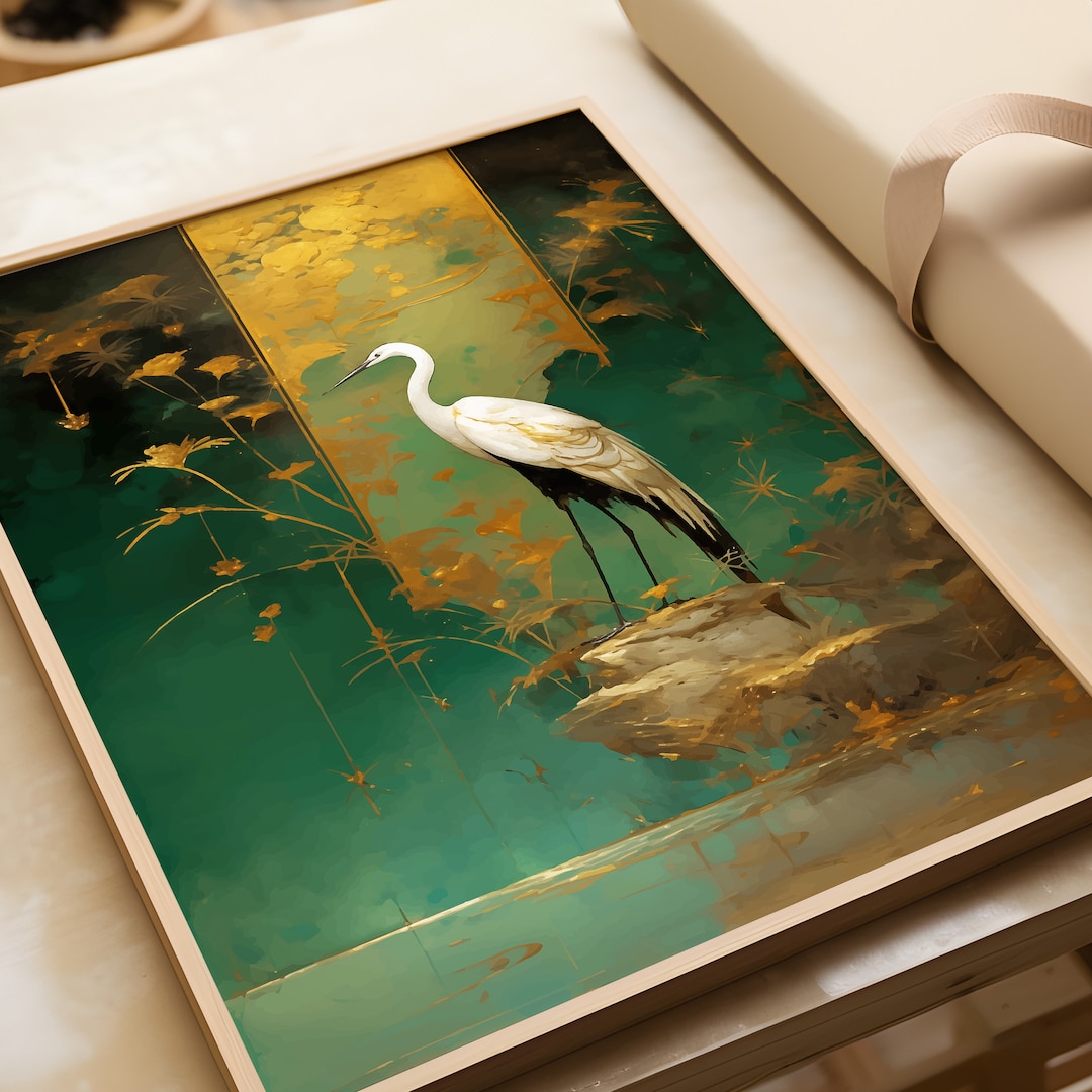 Japan Crane Art, Japanese Crane Print, Japanese Crane Art, Crane ...
