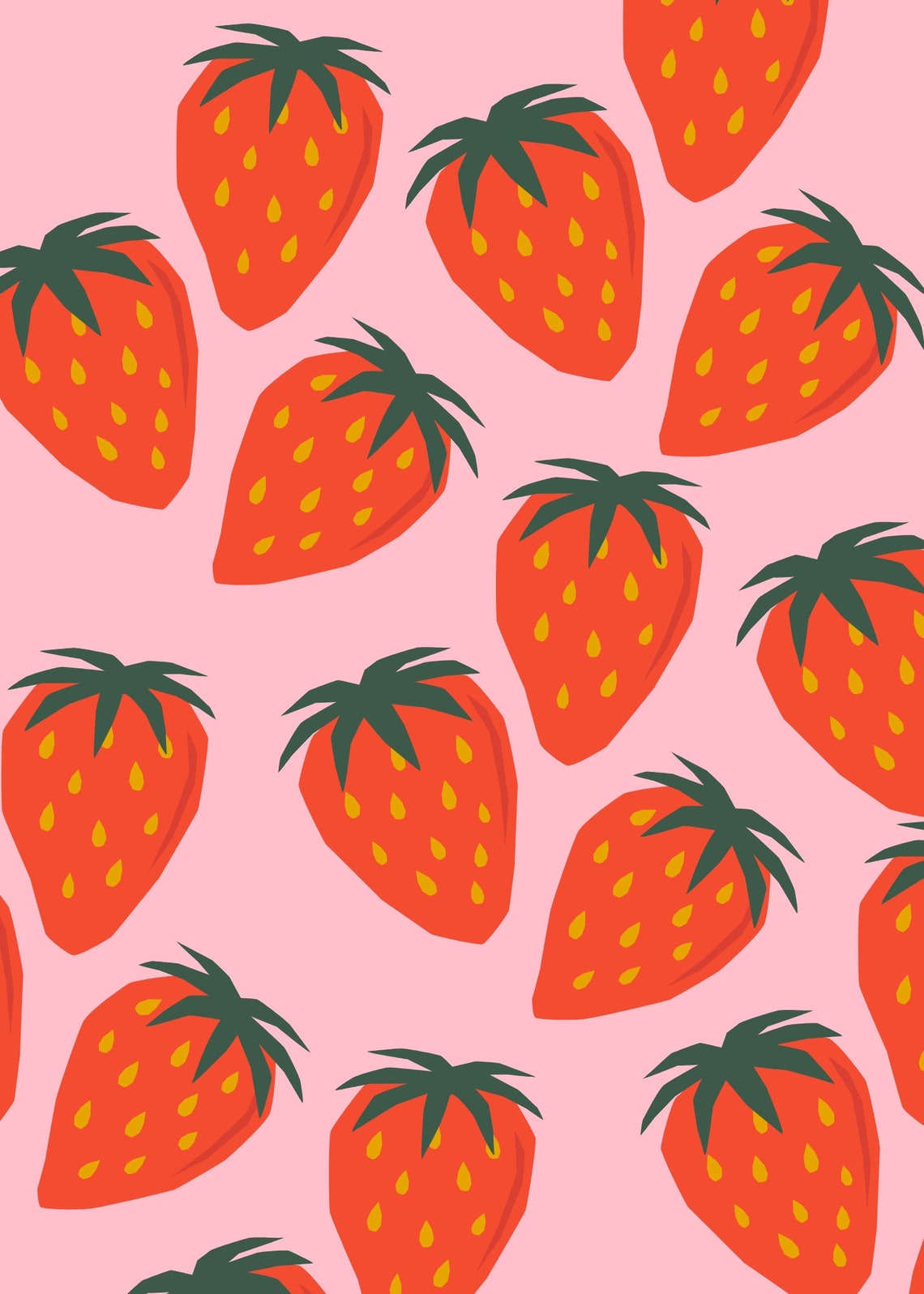 Strawberry Wall Art, Digital Download, Home Decor, Posters, Printable ...