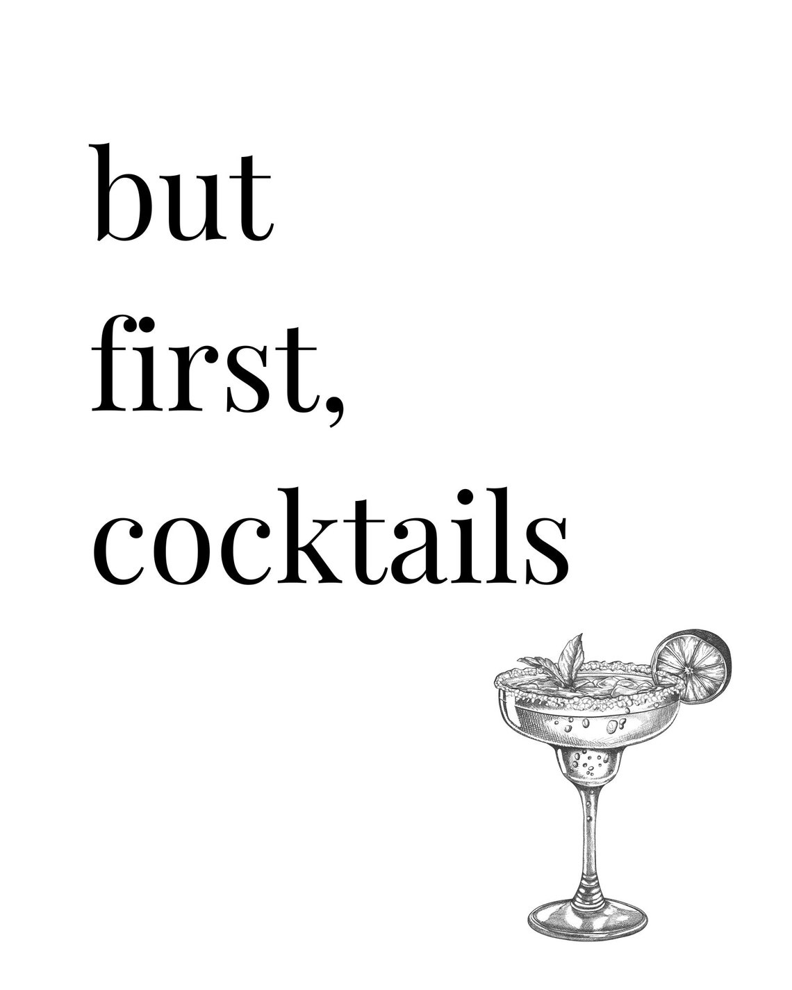 Set of 3 Printable Cocktail Art, Digital Download, Kitchen Prints ...