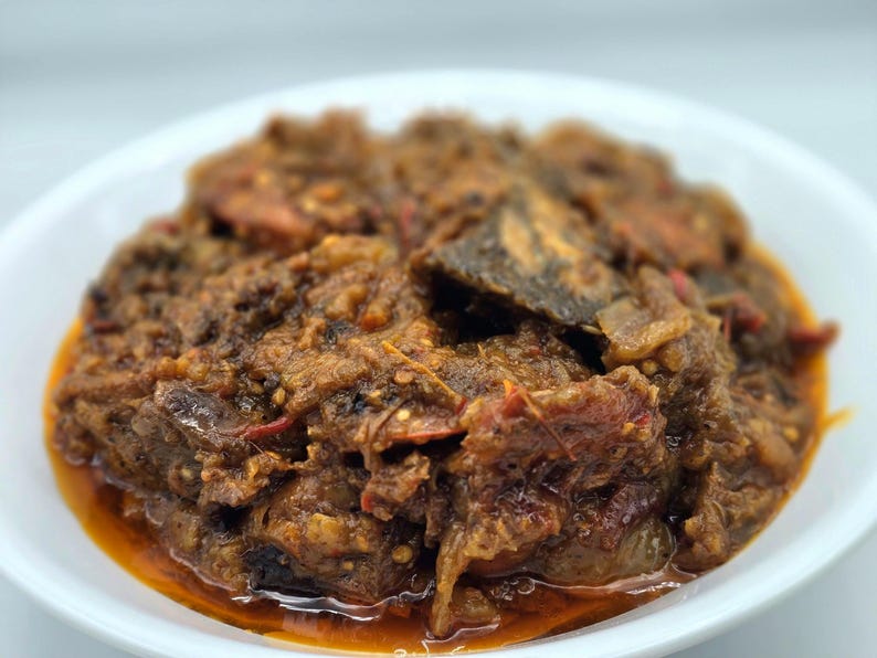 Fried Eggplant Stew | Fried Fish, Chicken, Shrimp | West African Food ...