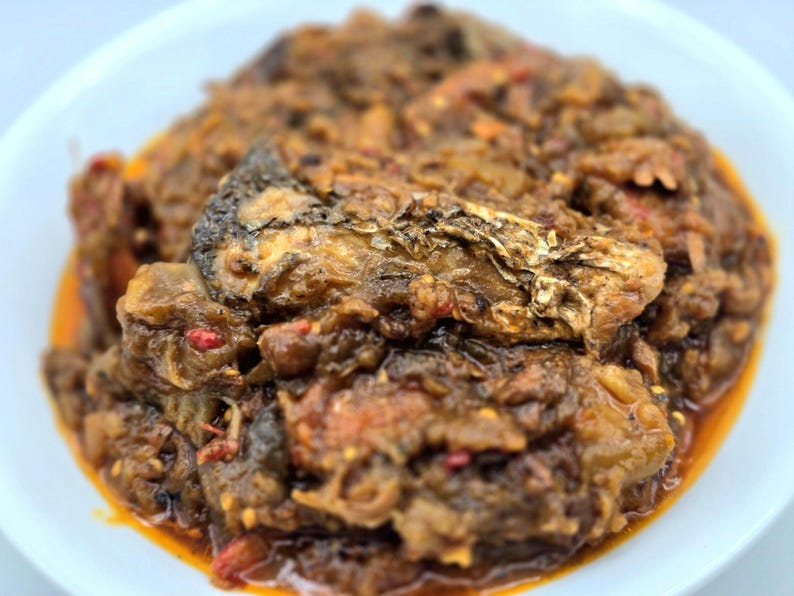 Fried Eggplant Stew | Fried Fish, Chicken, Shrimp | West African Food ...