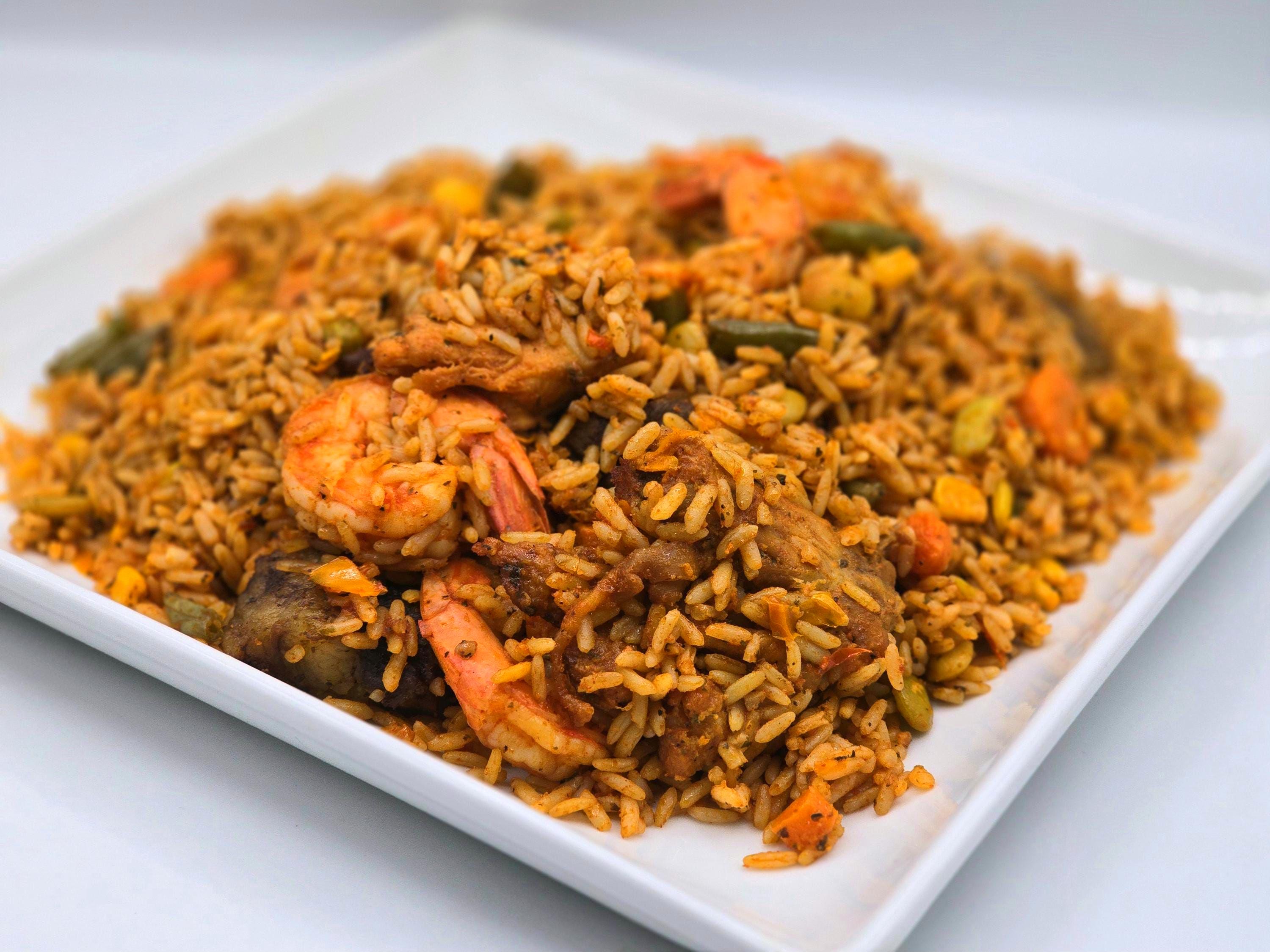 Jollof Rice | Liberian Jollof Rice | Beef, Chicken, Shrimp | West ...